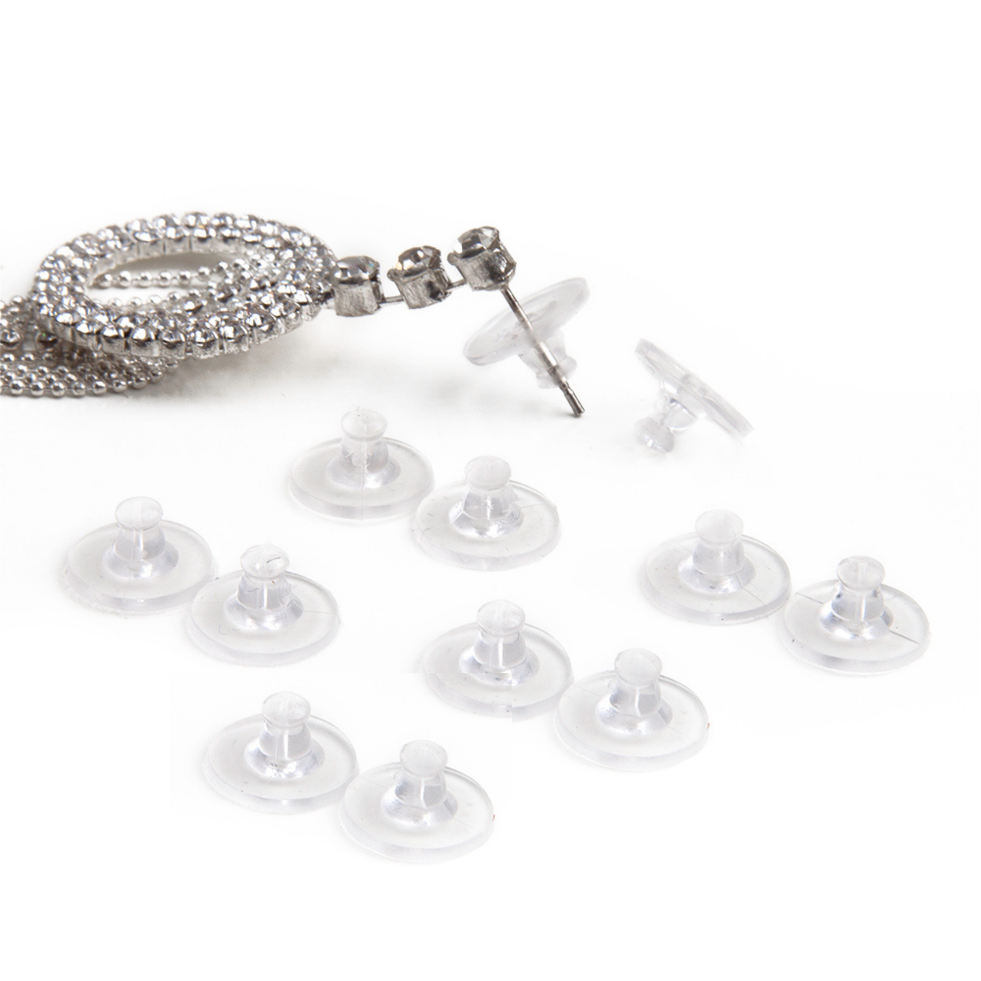 Plastic Earrings Backs | Clear Support Discs | Clear Diskies 2 | E'arrs ...